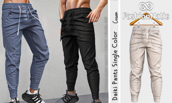 Second Life Marketplace - Pants Daiki Men's Cream - Signature Gianni, Belleza Jake, Legacy ...